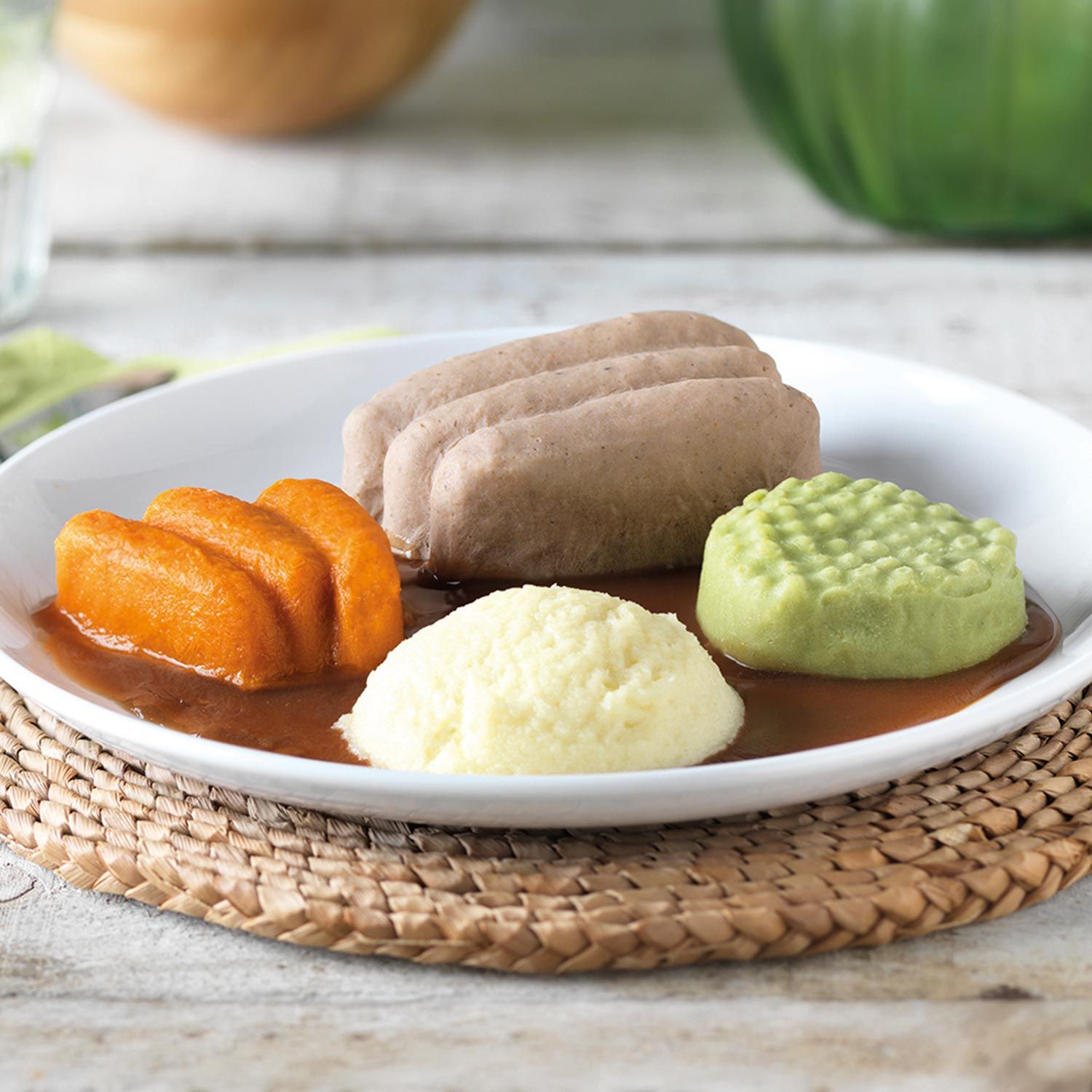 Puréed Sausage & Mash | Level 4 Meals | It's Made For You